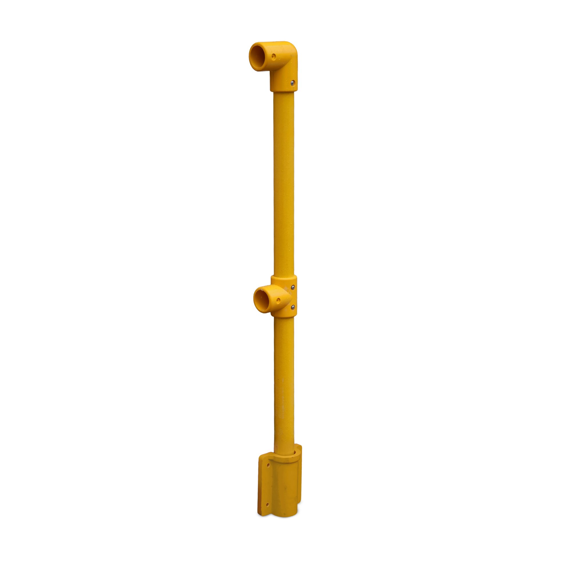 GRP End Post - Side Mount - Yellow (RAL 1003) | BM Steel