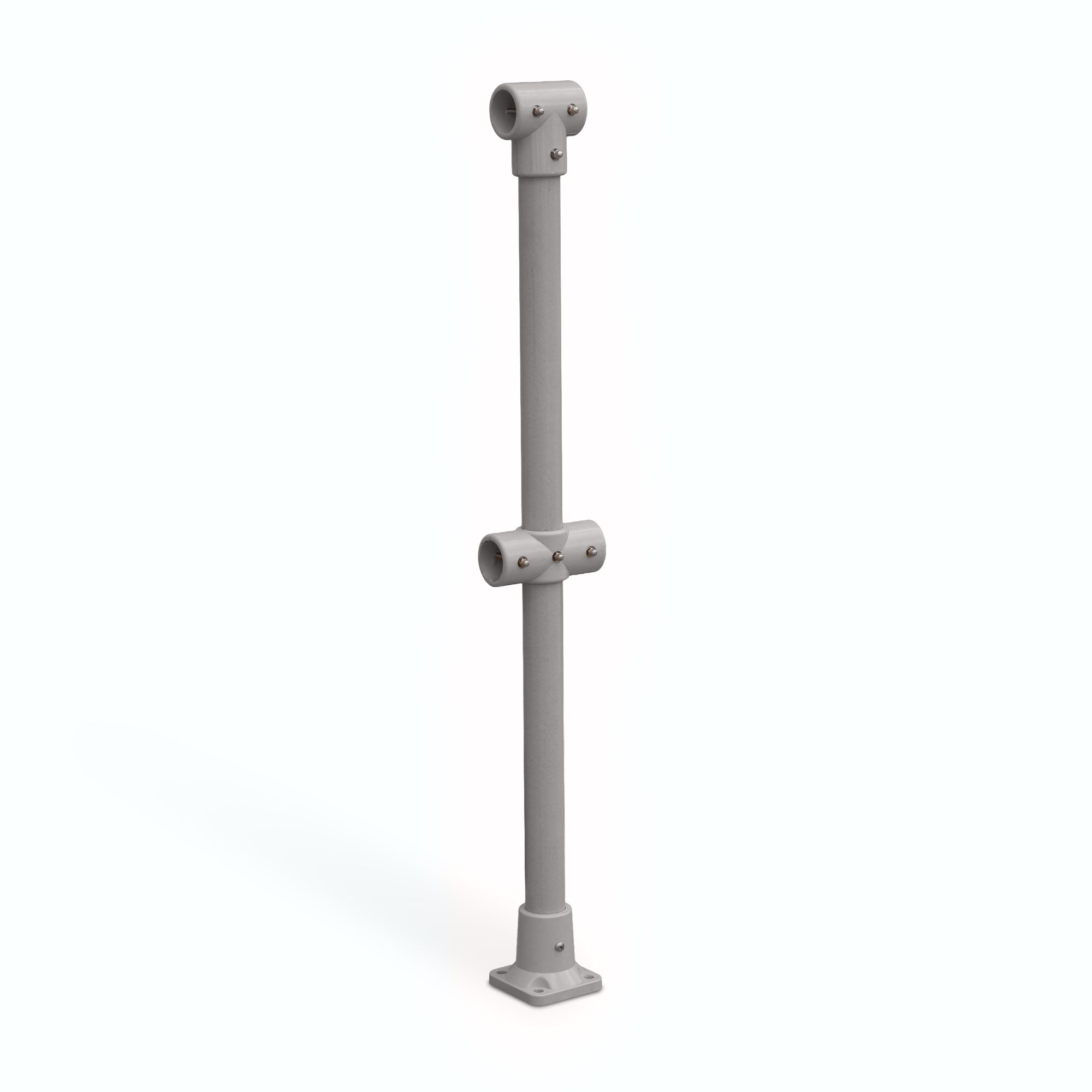 GRP Mid Post - Pedestal Base - Grey (RAL 7036) | BM Steel