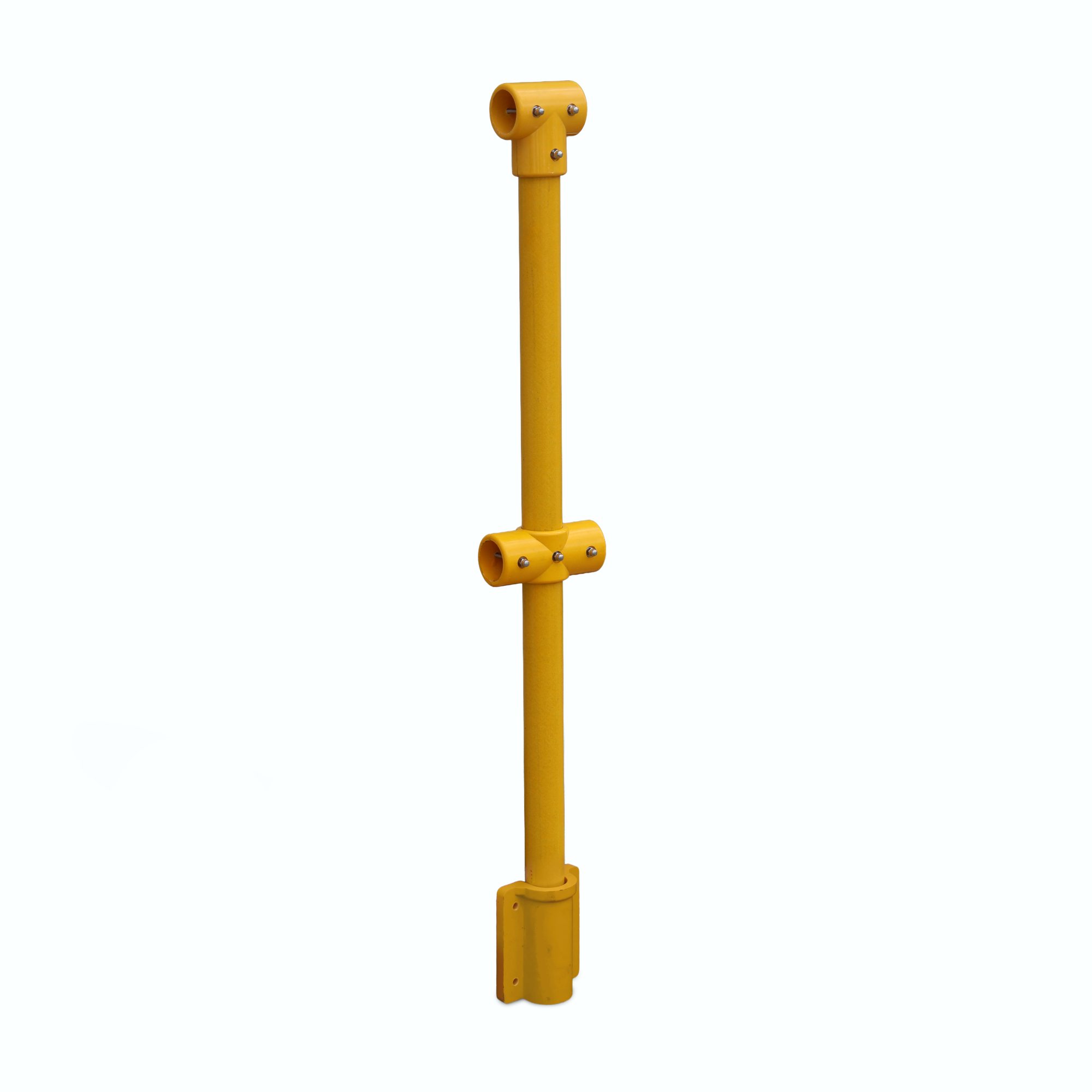 GRP Mid Post -Side Mount - Yellow (RAL 1003) | BM Steel