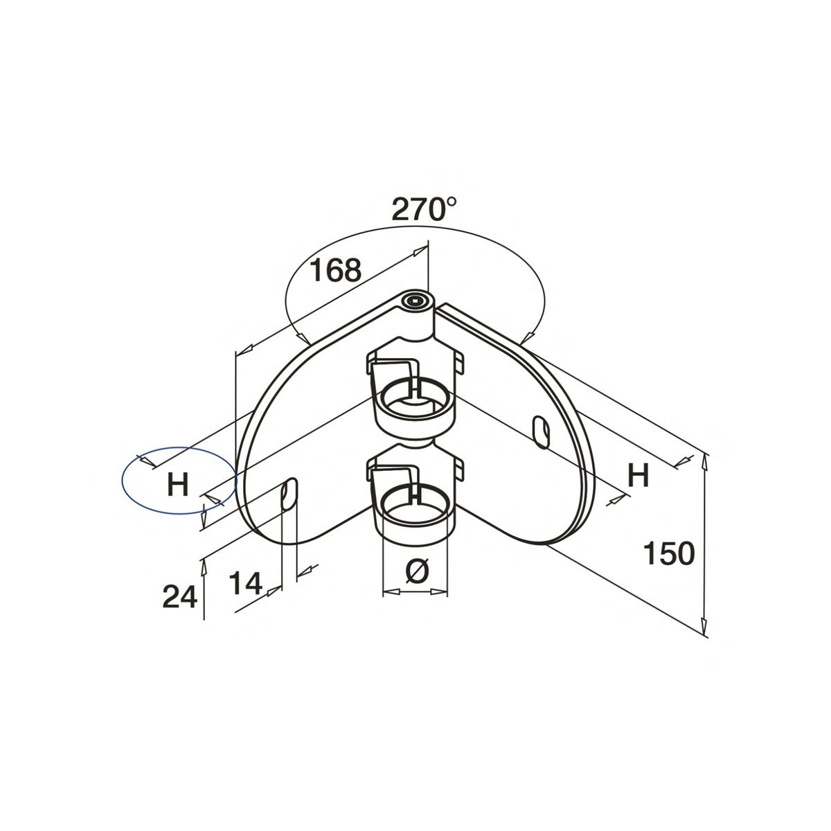 Adjustable 45 Degree Slab Bracket | BM Steel
