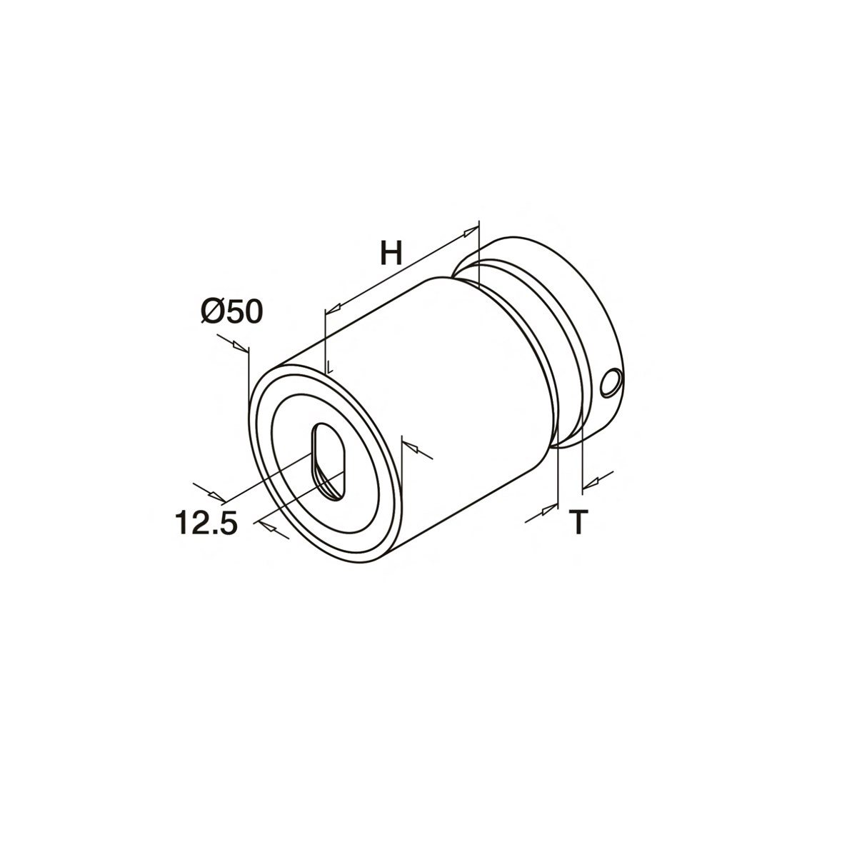 50mm Eazypost Slab Connector | BM Steel