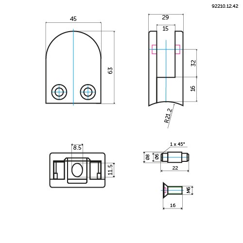Eazypost Middle D 10mm Glass Clamp | BM Steel