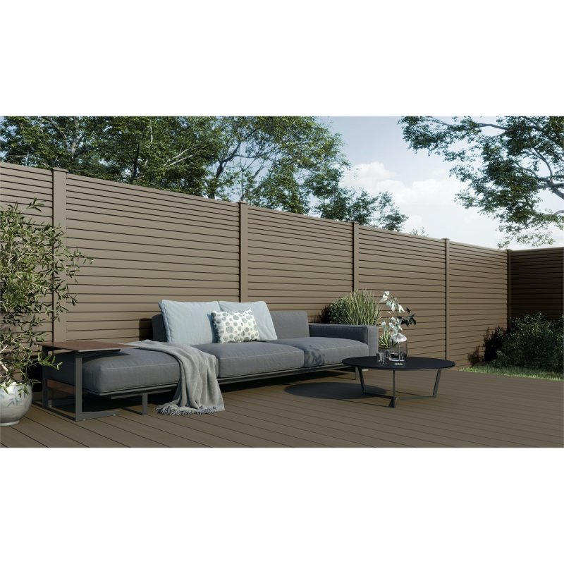 Ecoscape Legna - Flax Embossed Flat Decking Trim | BM Steel