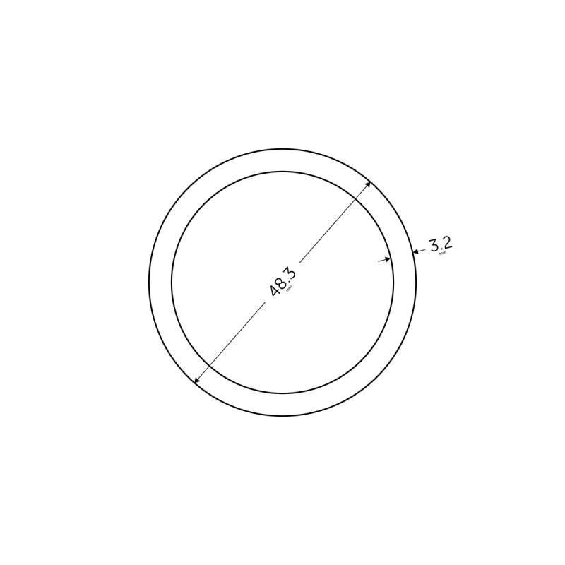 48.3 x 3mm Circular Hollow Section - BSEN10219 S235JR | BM Steel