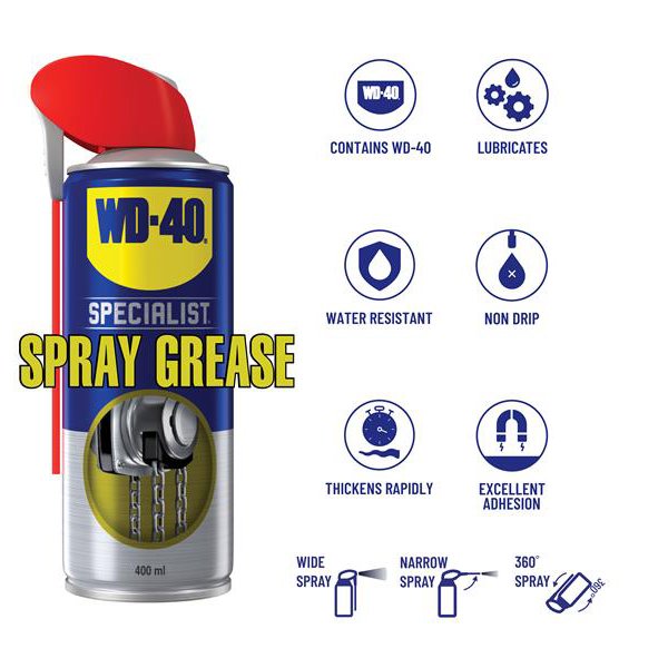 WD-40 - Specialist Spray Grease 400ml | BM Steel