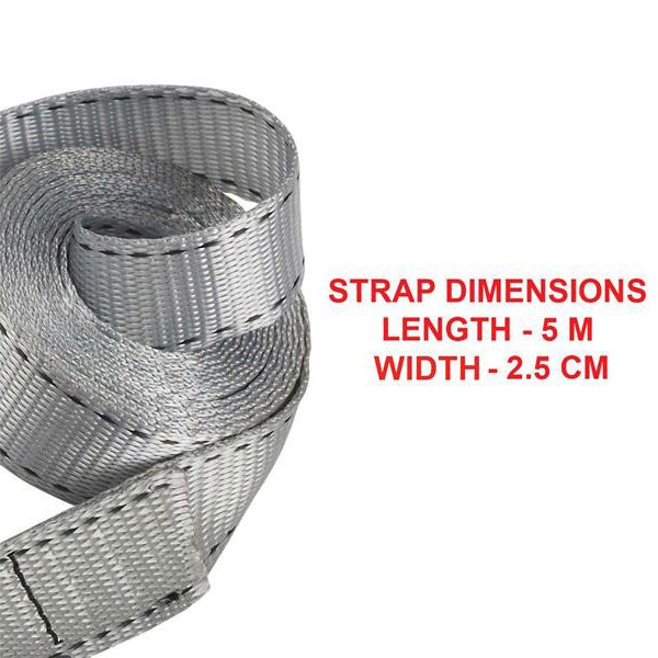 Master Lock - Lashing Strap with Metal Buckle, Grey 5m 150kg (Single ...