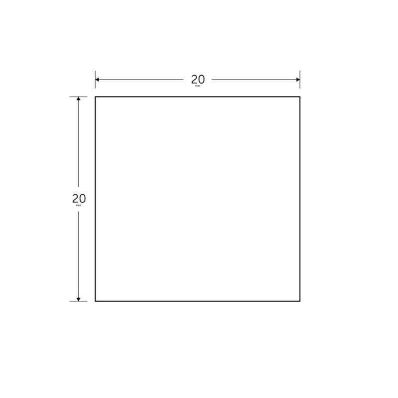 20 x 20mm Black Solid Squares - BSEN10025-2 S275JR | BM Steel