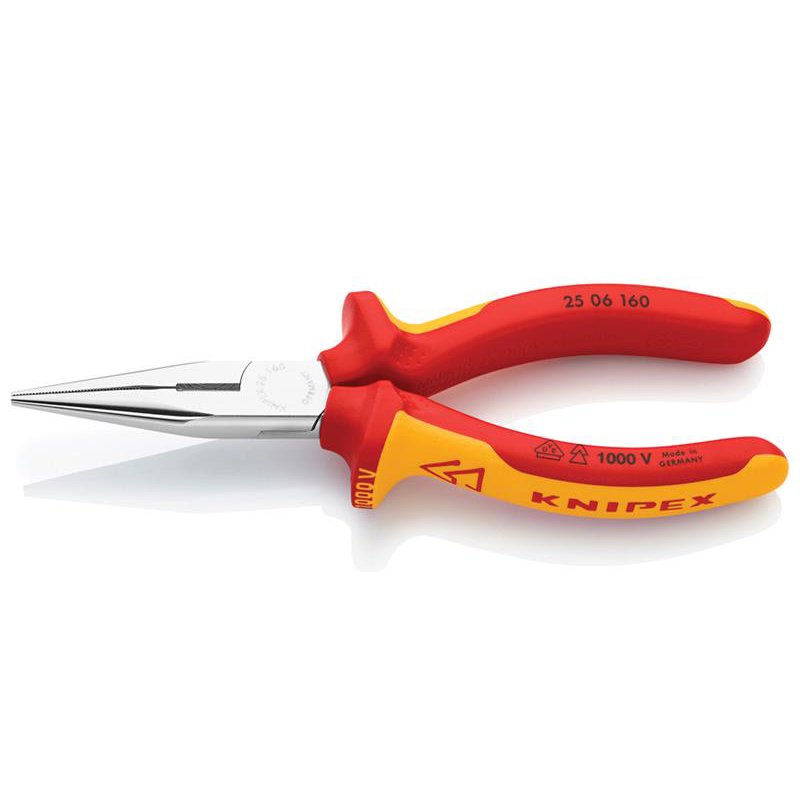 Knipex - VDE Snipe Nose Side Cutting Pliers (Radio) 160mm | BM Steel