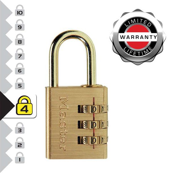 Master Lock - Brass Finish Combination Padlock | BM Steel