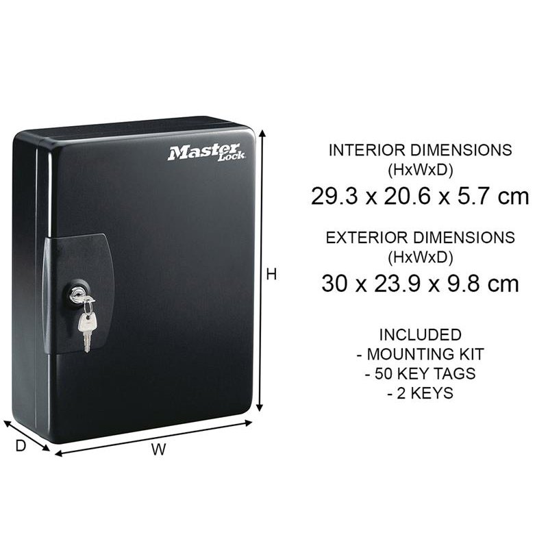 Master Lock - Medium Key Storage Lock Box For 50 Keys | BM Steel