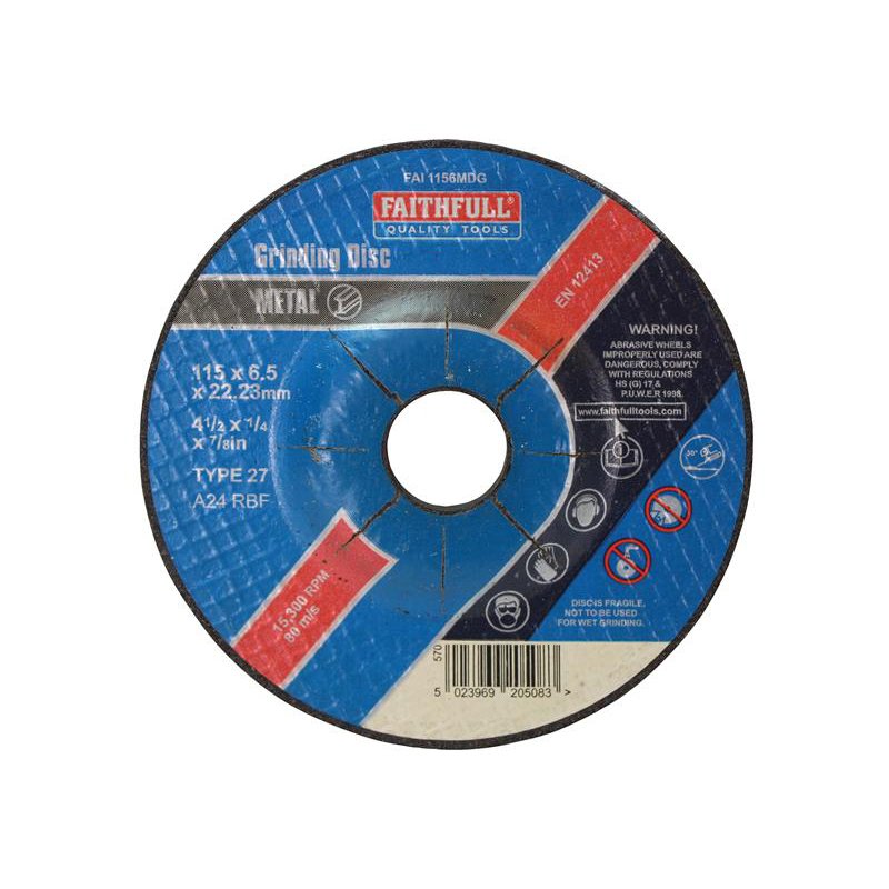 Faithfull - Depressed Centre Metal Grinding Disc | BM Steel